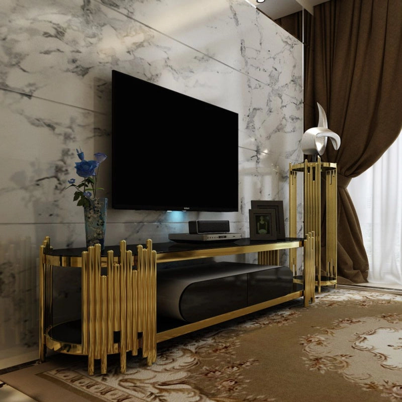 Caleb Golden Plasma Stand – Designer Concepts - Furniture Store ...