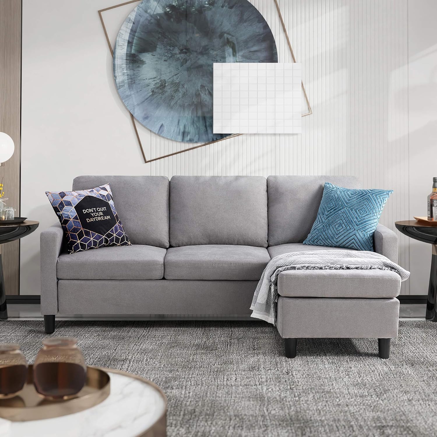 Clif Corner Couch With Foot Stool – Designer Concepts - Furniture Store ...