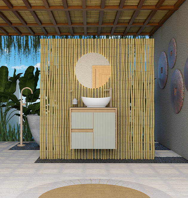 Kyoto Wooden Bathroom Vanity With Bali Basin – Designer Concepts ...