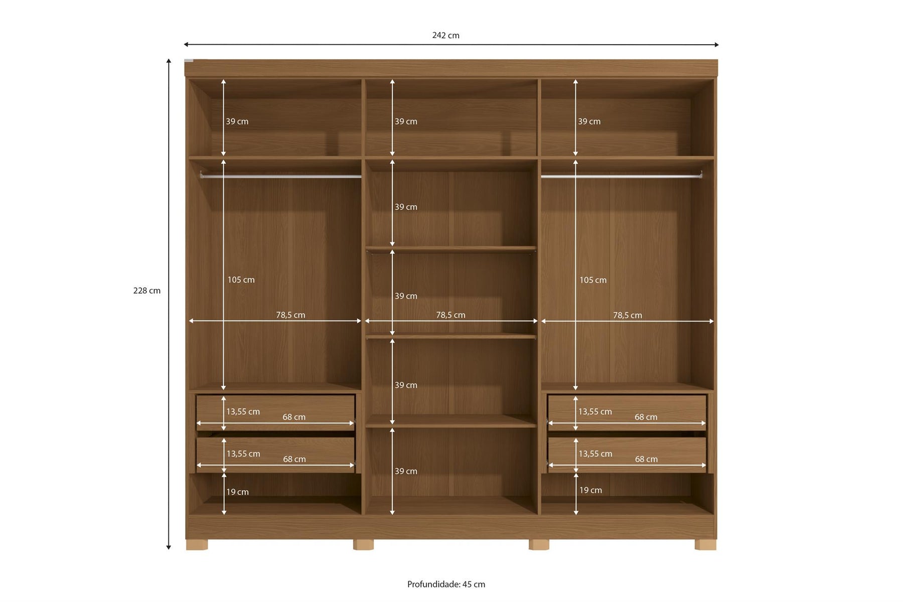 Urmas 6 Door Wardrobe With Mirror And Legs Deep Blue – Designer ...
